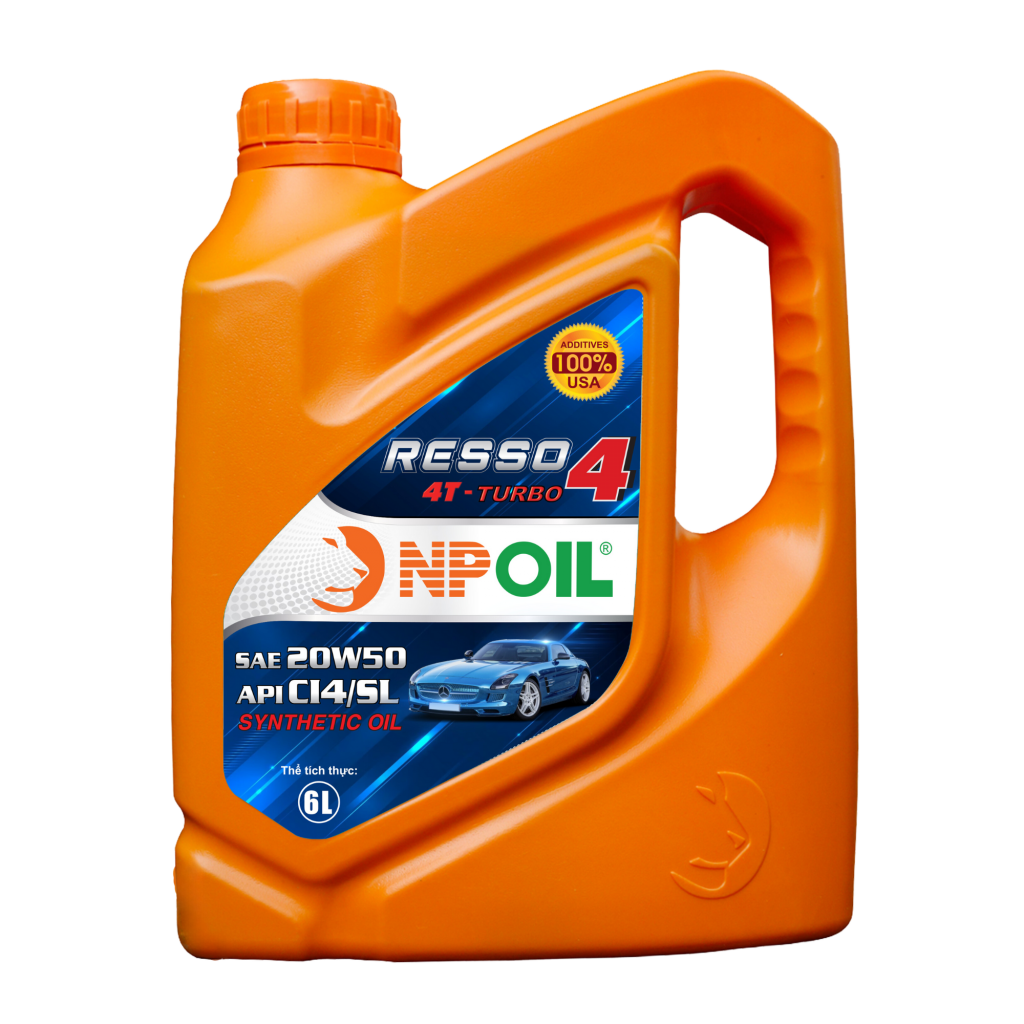 DẦU ĐỘNG CƠ Ô TÔ CAO CẤP RESSO 4 TURBO API CI4/SL 20W50 4T